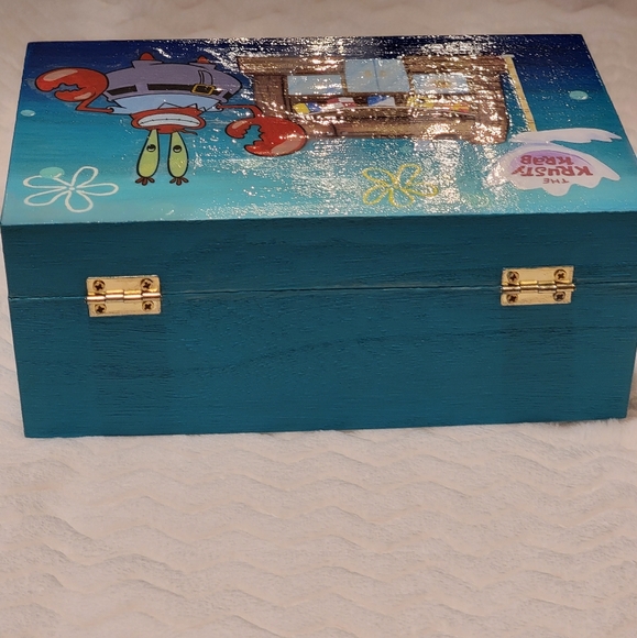 Storage & Organization | Spongebob Mr Krab Krusty Krab Wood Box Stash ...